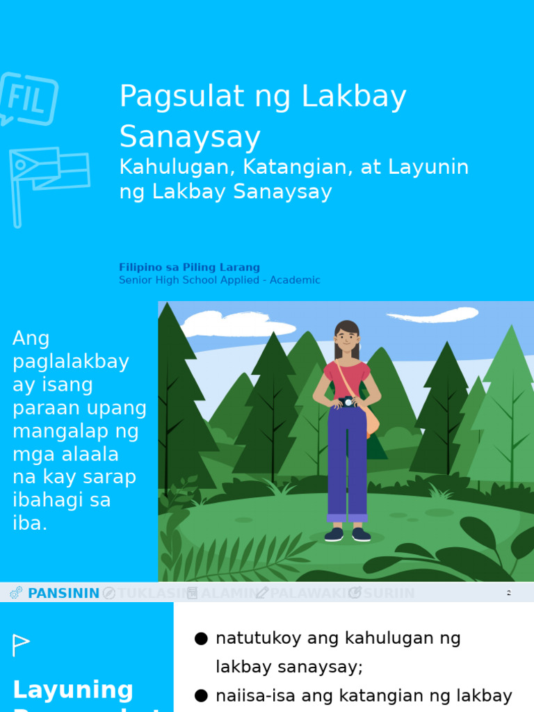 FPL 11 - 12 Q2 0901 - Kahulugan, Katangian, at Layunin NG Lakbay Sanaysay | PDF