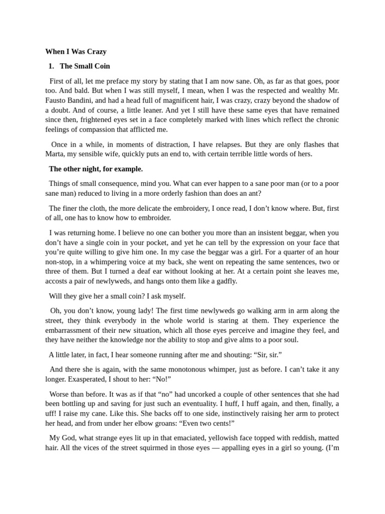 When I Was Crazy | PDF