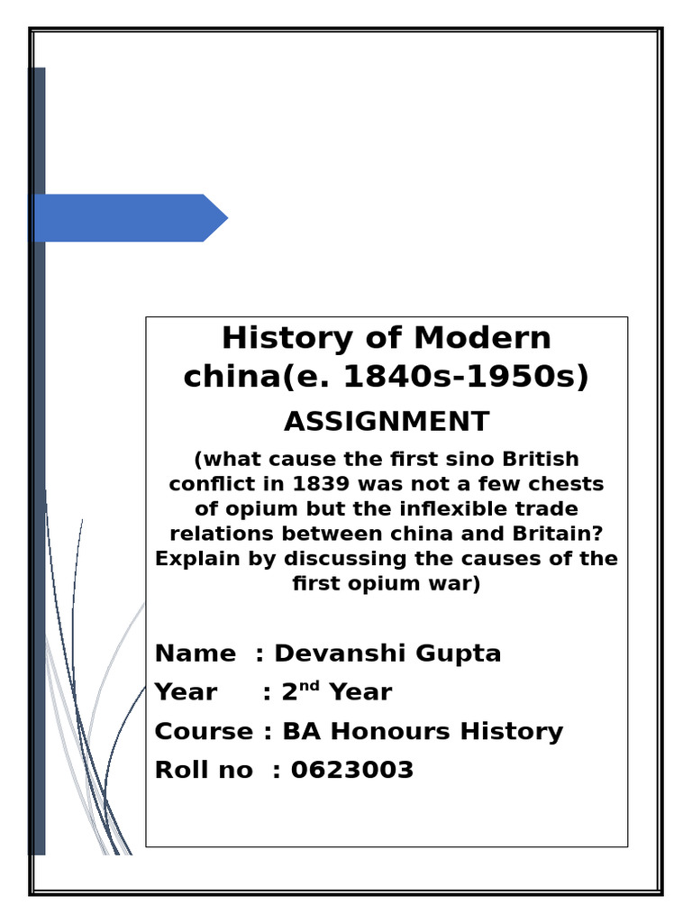 China Assignment | PDF