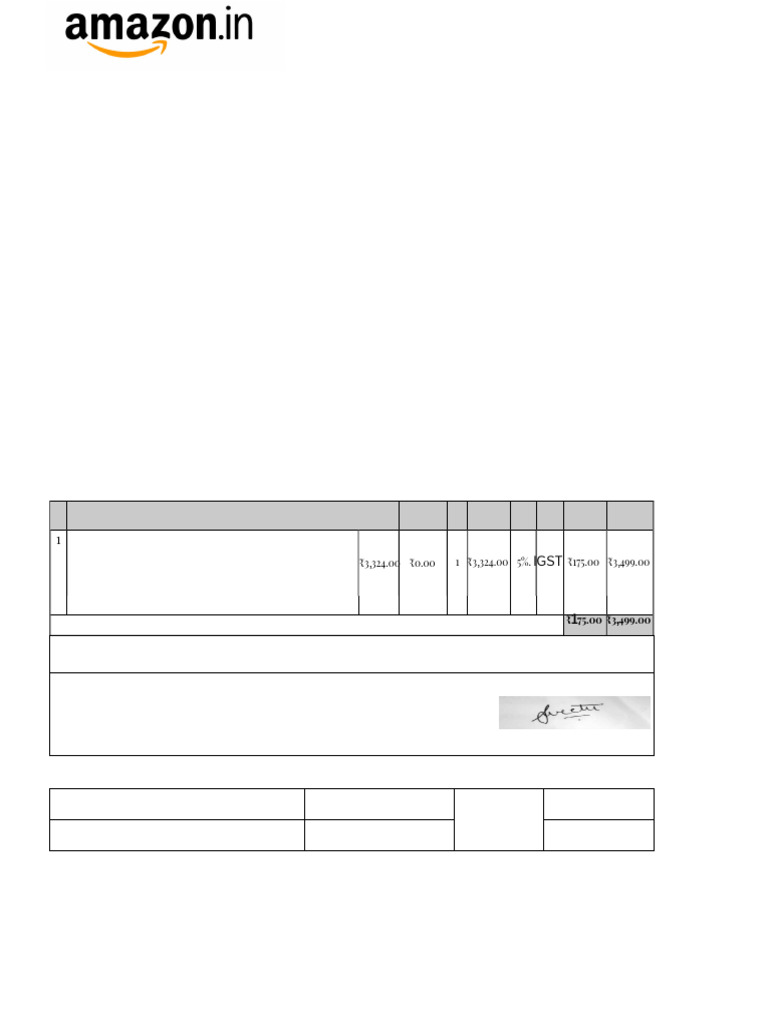 Amazon Book Invoice | PDF