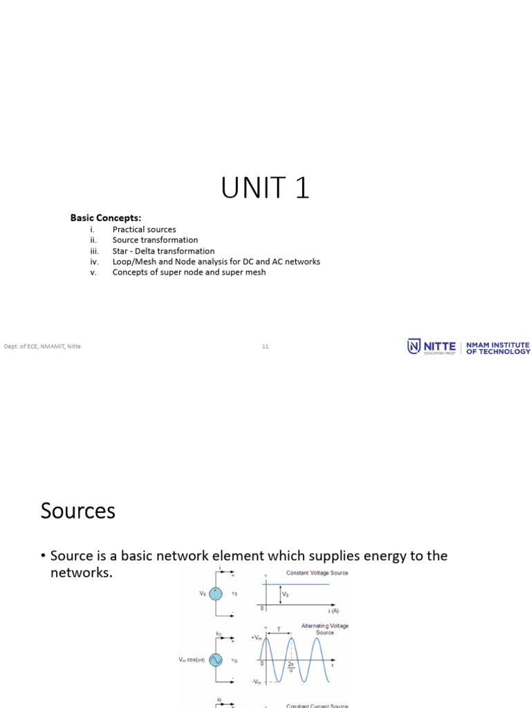 Network Theory Unit 1 | PDF