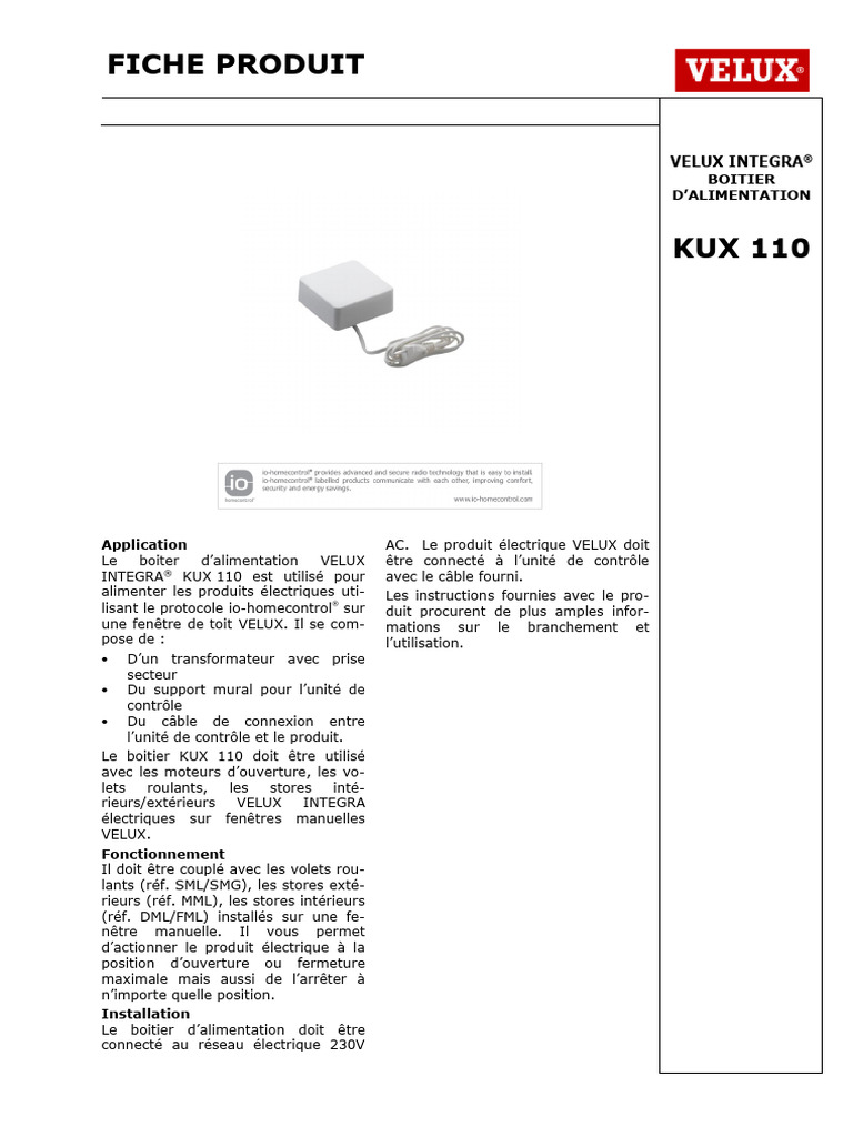 Fiche Tech 2018 Kux 110 | PDF