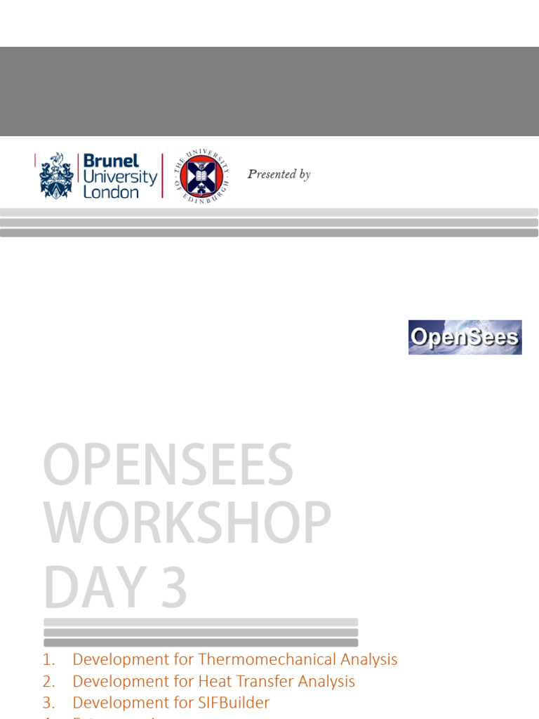 OpenSees Workshop Brunel Day3 | PDF