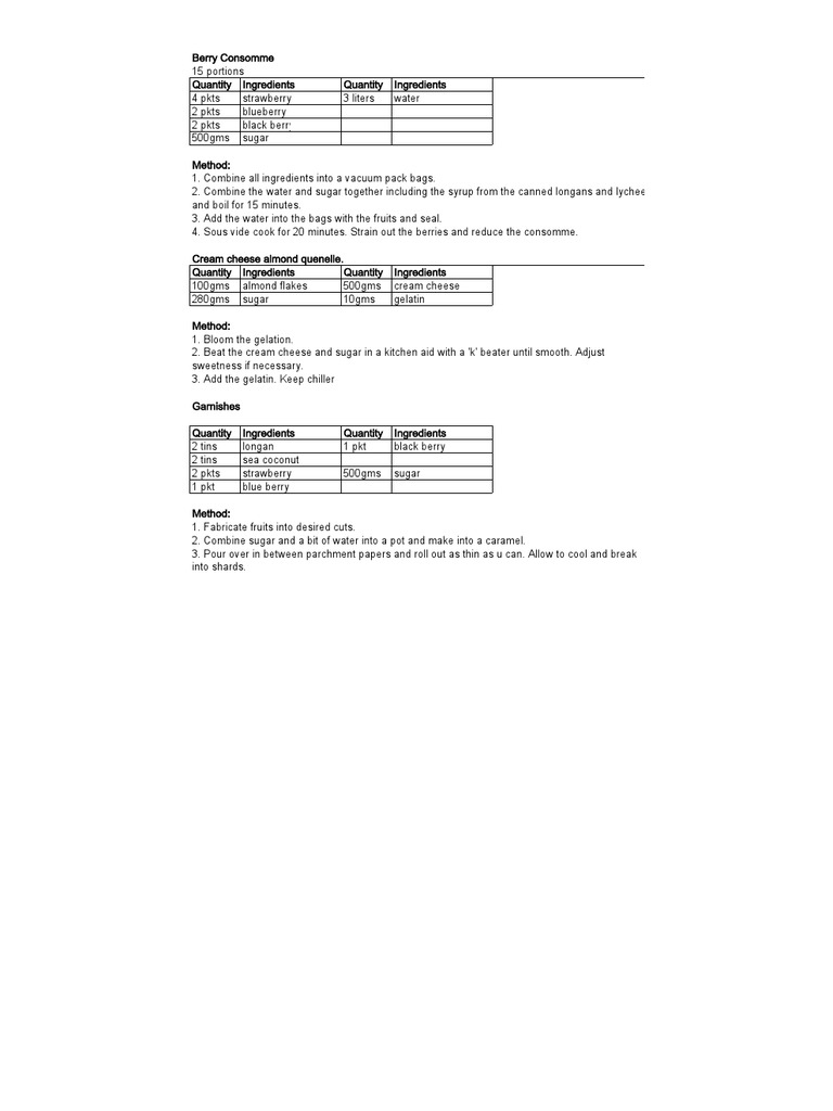 Acro Recipe Menu 2 Dca April 2011 | PDF | Potato | Food Ingredients