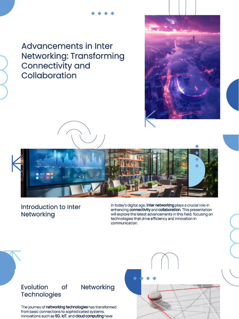 Slidesgo Advancements in Inter Networking Transforming Connectivity and ...
