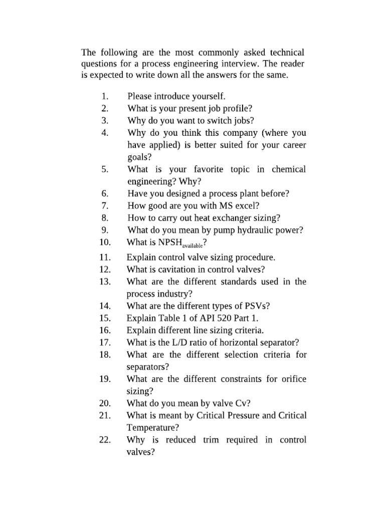 Common Interview Questions | PDF