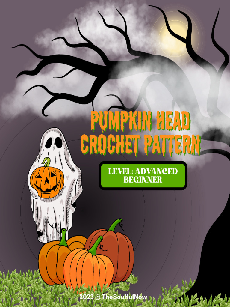 Digital Pumpkin Head Crochet Pattern | PDF