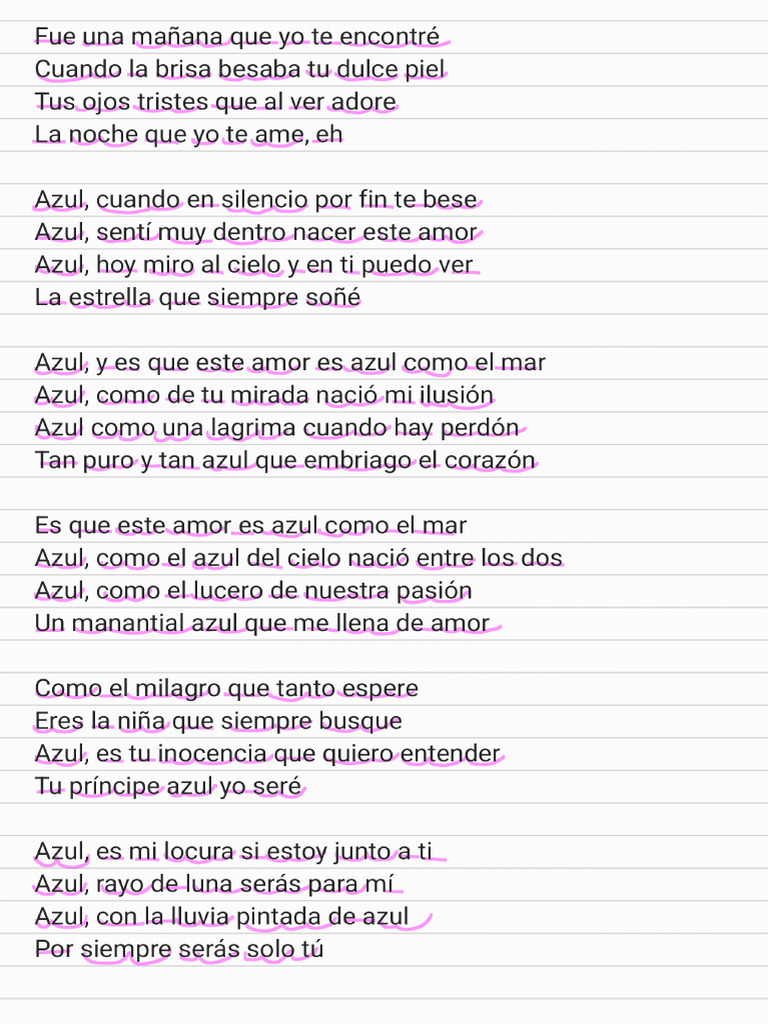 Canción Sílabas, Azul | PDF