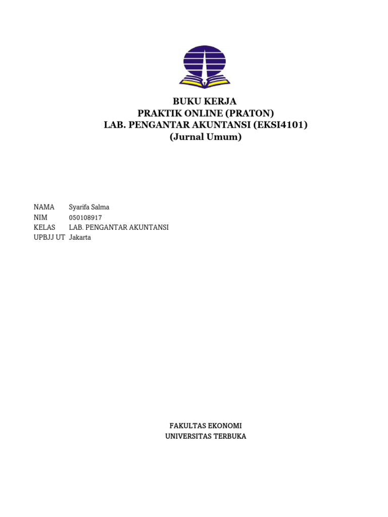 Syarifa Salma - 050108917 - Tugas 1 Ju Lab Pa 2024 | PDF
