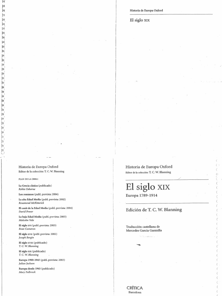 Blanning (2002) El Siglo XIX | PDF