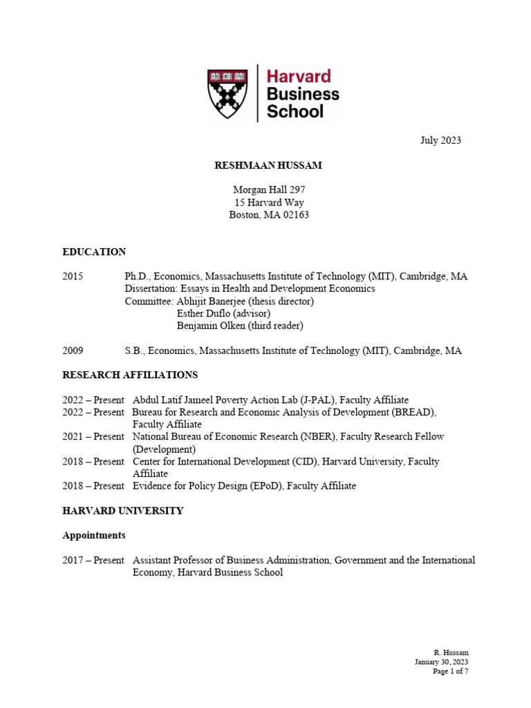 Hussam Reshmaan CV July2023 | PDF