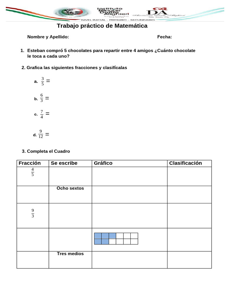 4to grado fracciones 10-23 | PDF