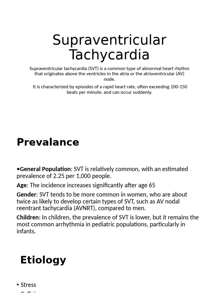 Supraventricular Tachycardia | PDF