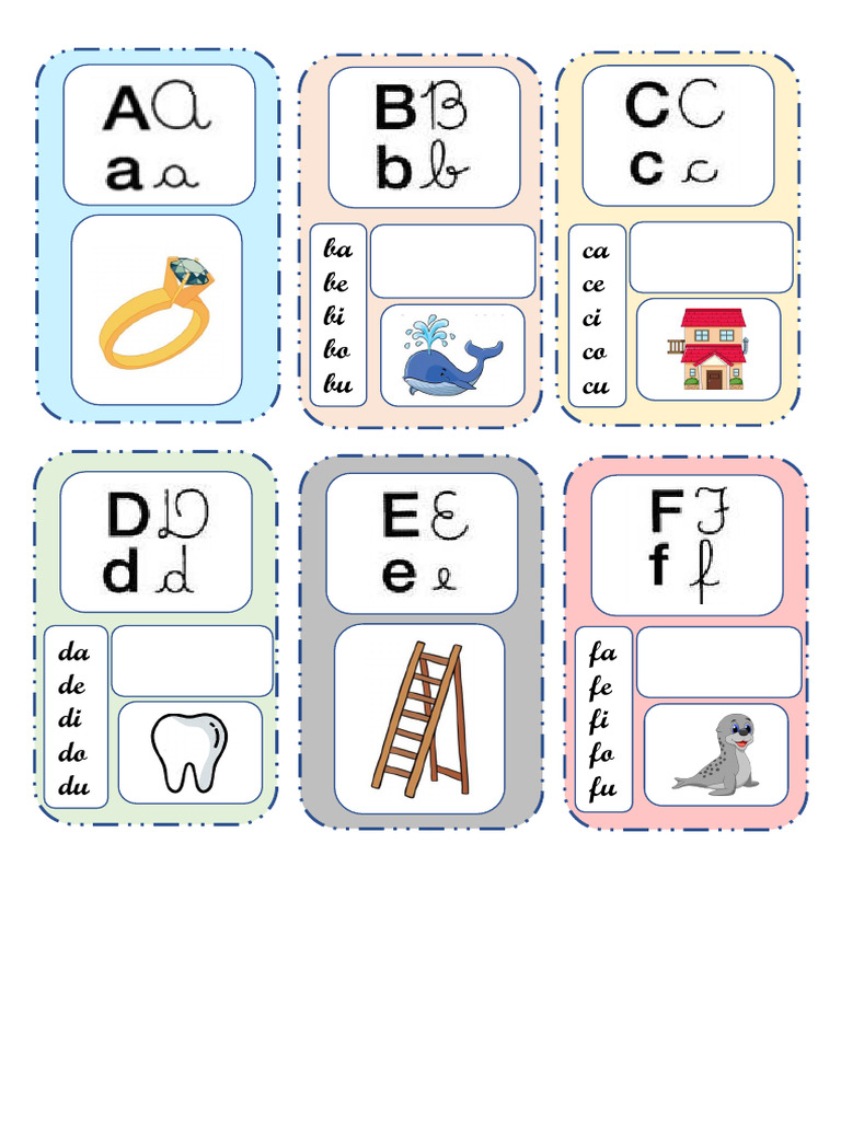 Abecedario Distintas Letras - COLORES | PDF
