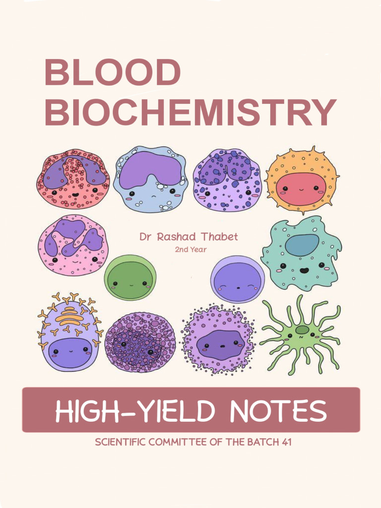 Blood Biochemistry ? | PDF