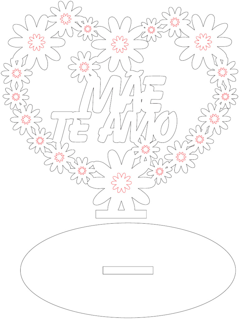 10 - Dia Das Mães - Flor + Mae Te Amo - 88x115mm | PDF