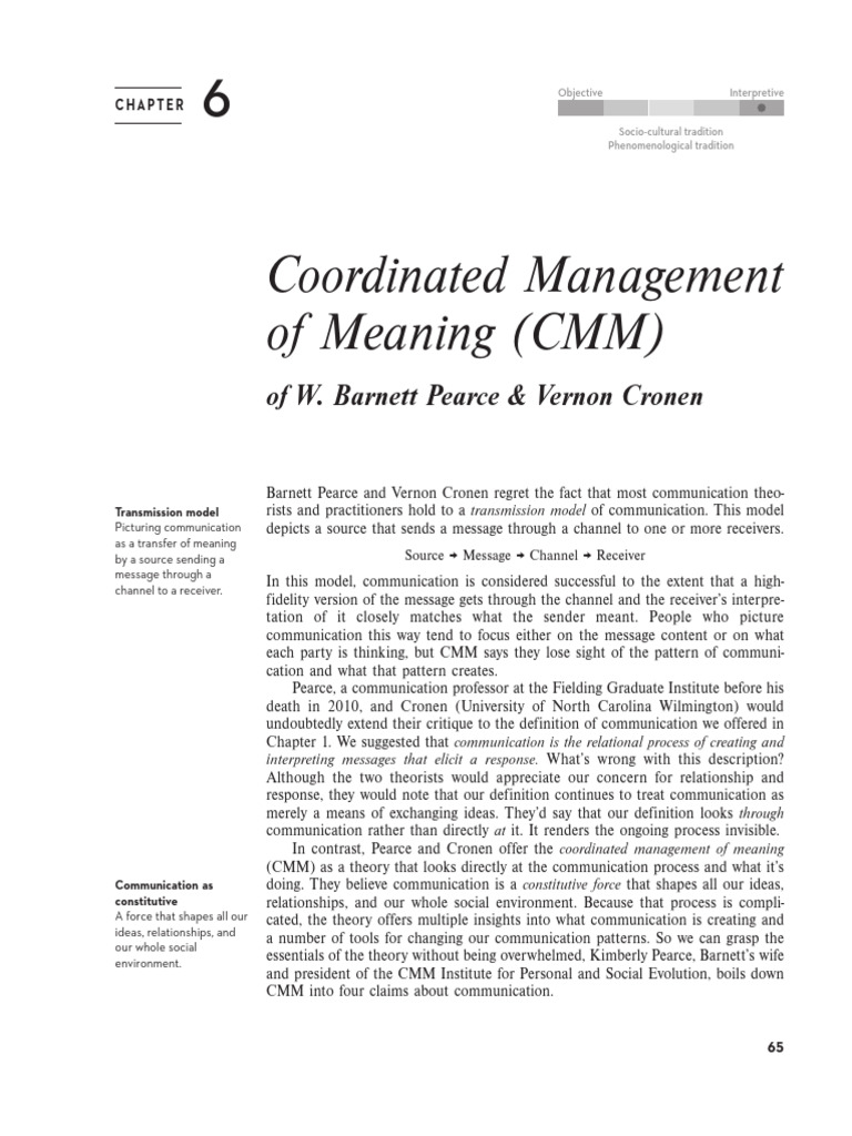 Coordinated Management of Meaning | PDF