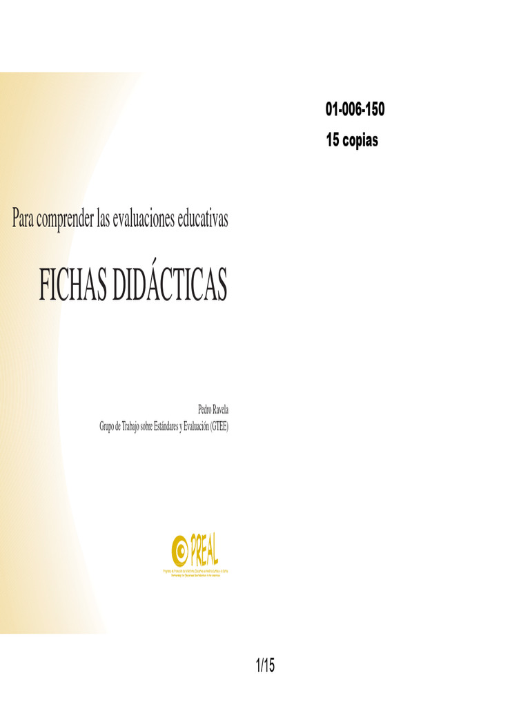 Ravela - para Comprender Las Evaluaciones Educativas. Fichas 3 | PDF