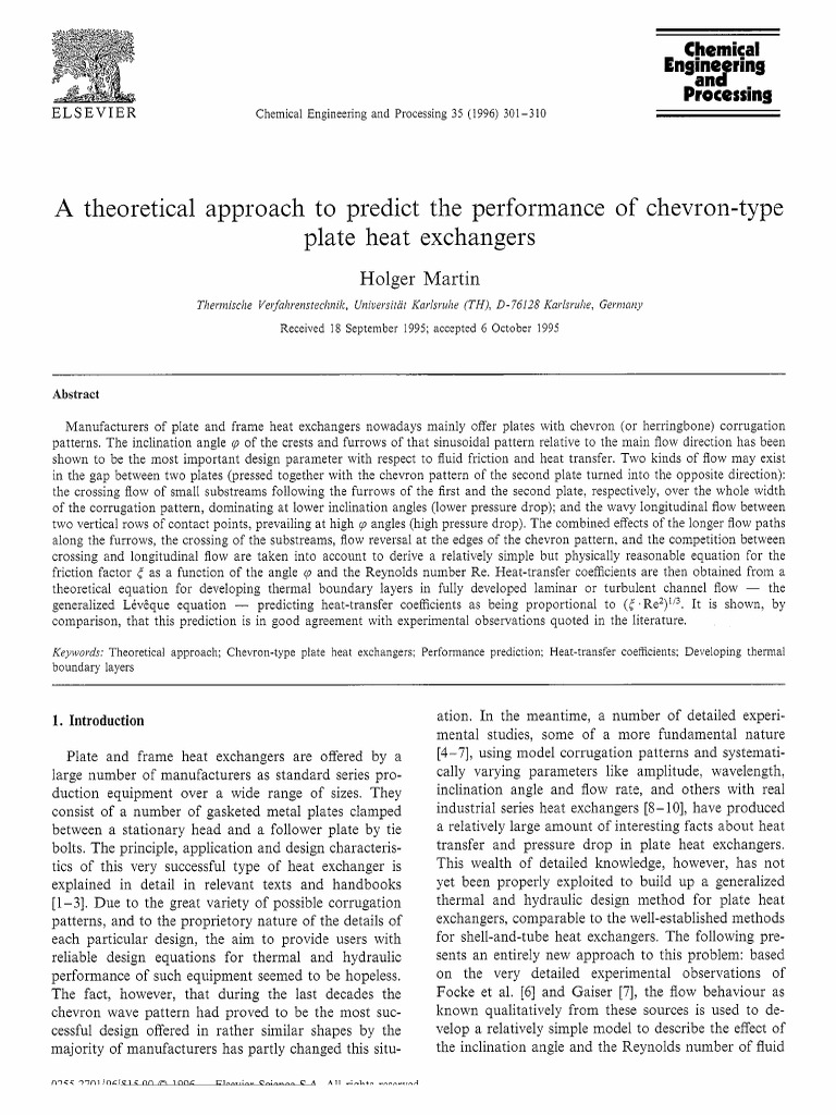 A theoretical approach to predict the performance of chevron-type | PDF
