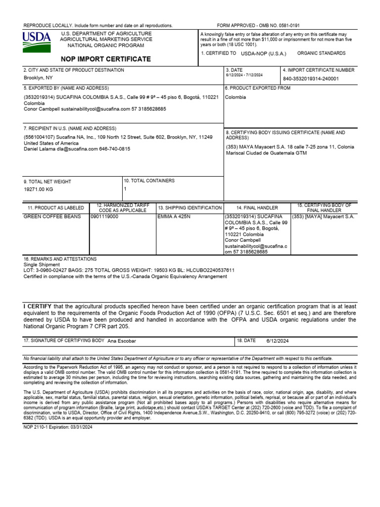 C2C COP Orquidea 2024 Org Trans Cert | PDF | Justice | Crime & Violence