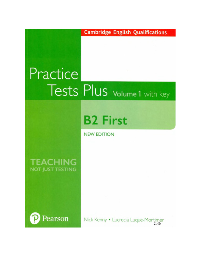Practice Tests Plus Volume 1 b2 First New Edition | PDF