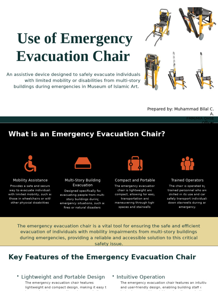Safe Use of Emergency Evacuation Chair For Museum of Islamic Art ...