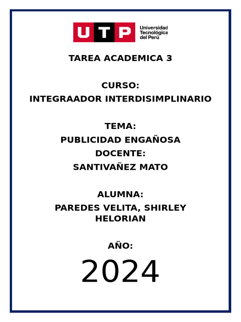 Ta3 - Shirley Integrador | PDF