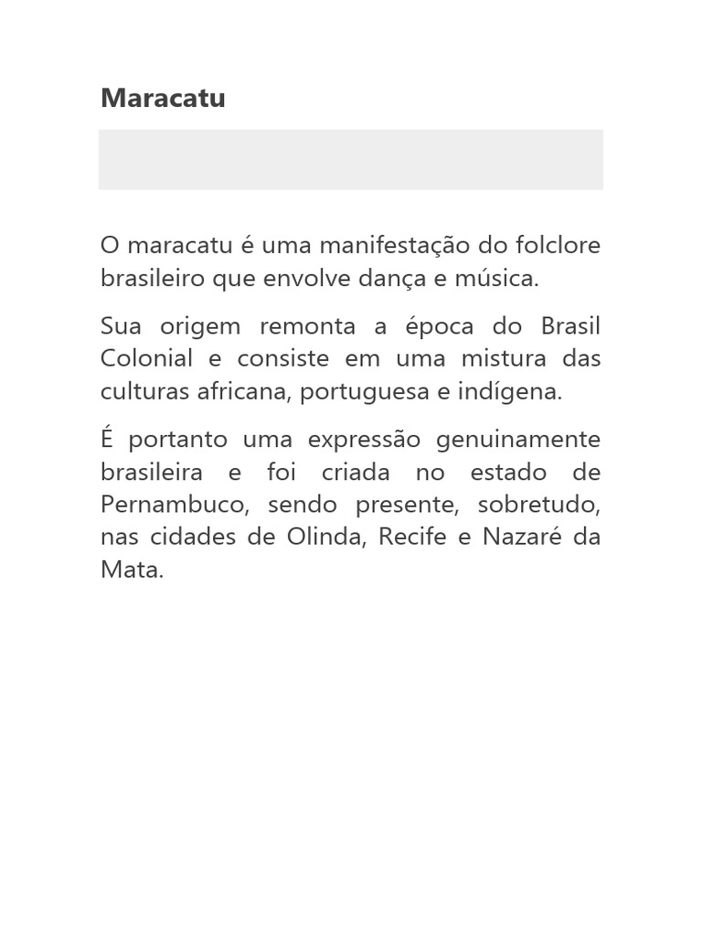 Maracatu | PDF