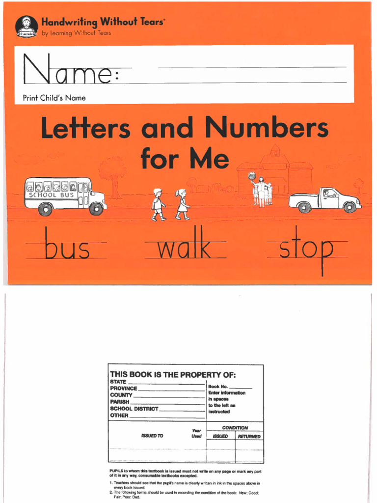 Handwriting Without Tears Letters Numbers | PDF
