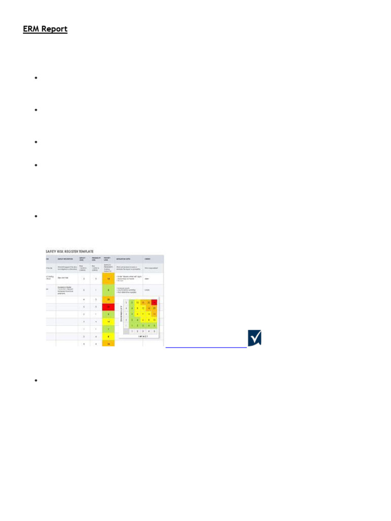 Enterprise Risk Management ERM Reporting 1706501495 | PDF