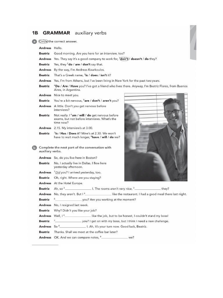 grammar auxiliaries - handout | PDF