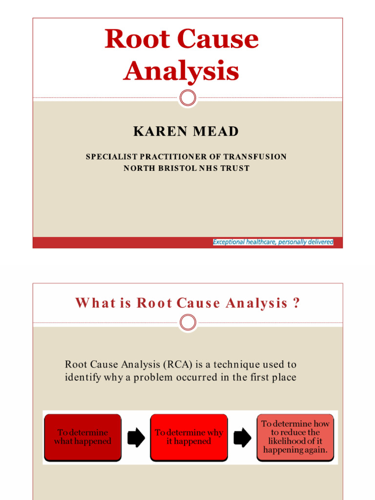 Root Cause Analysis Handout | PDF