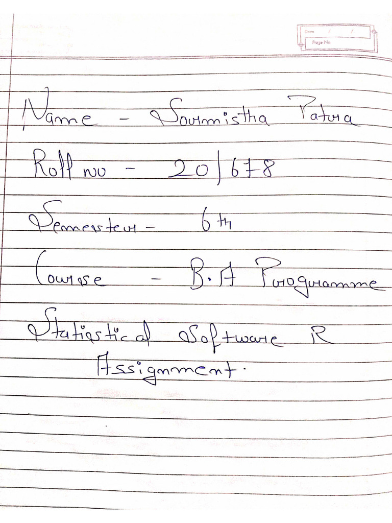 R Programming Assignment (20-678) | PDF