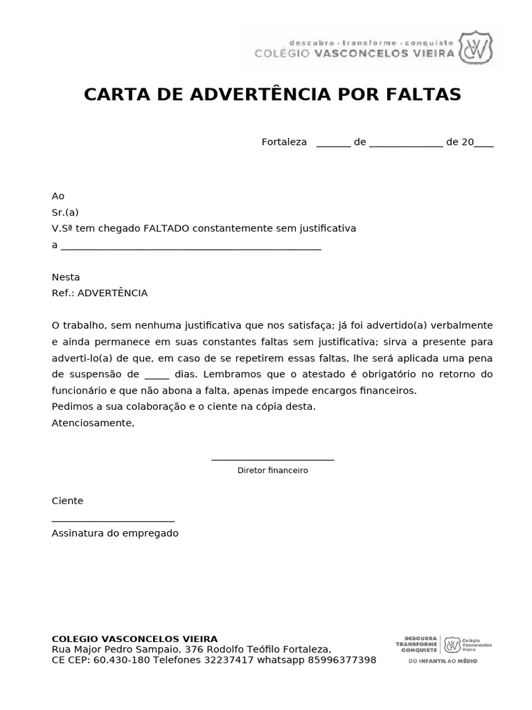 Carta De Advertencia Carta De Amor