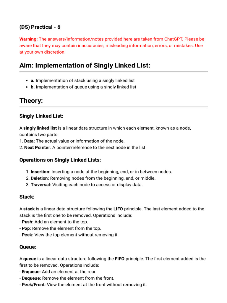 (DSLab) Practical 6 | PDF