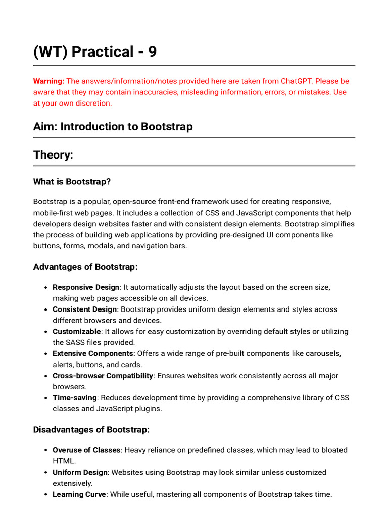 (WT) Practical - 9 | PDF