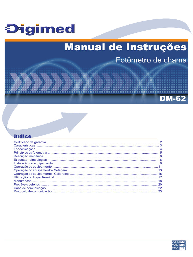 Manual DM-62 Rev02 - Digimed | PDF