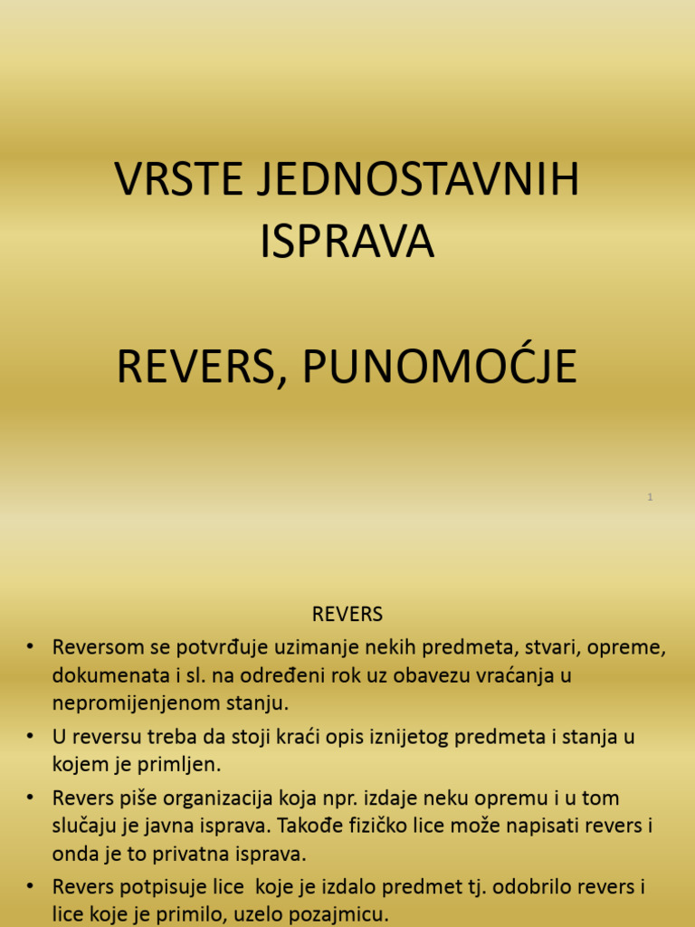 Vrste Jednostavnih Isprava | PDF
