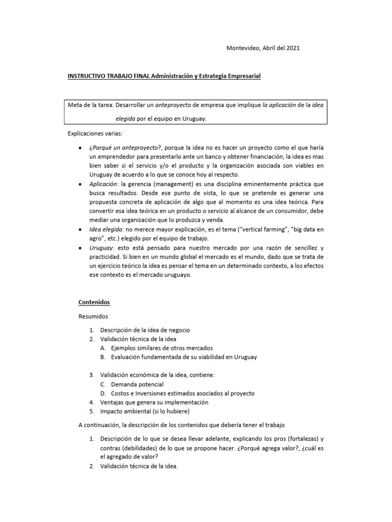 Instructivo Trabajo 2021 FINAL | PDF