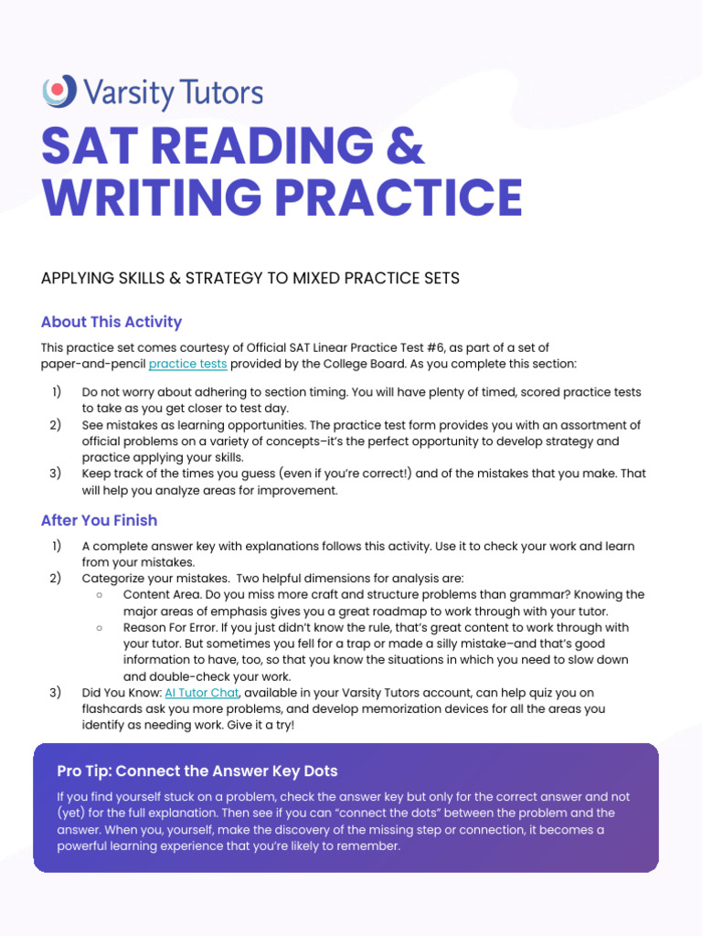 Sat Reading and Writing Final | PDF