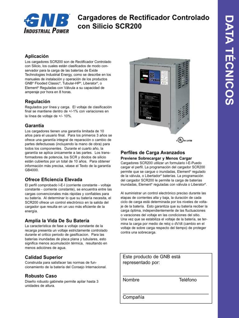 GB4003S - Exide Technologies | PDF