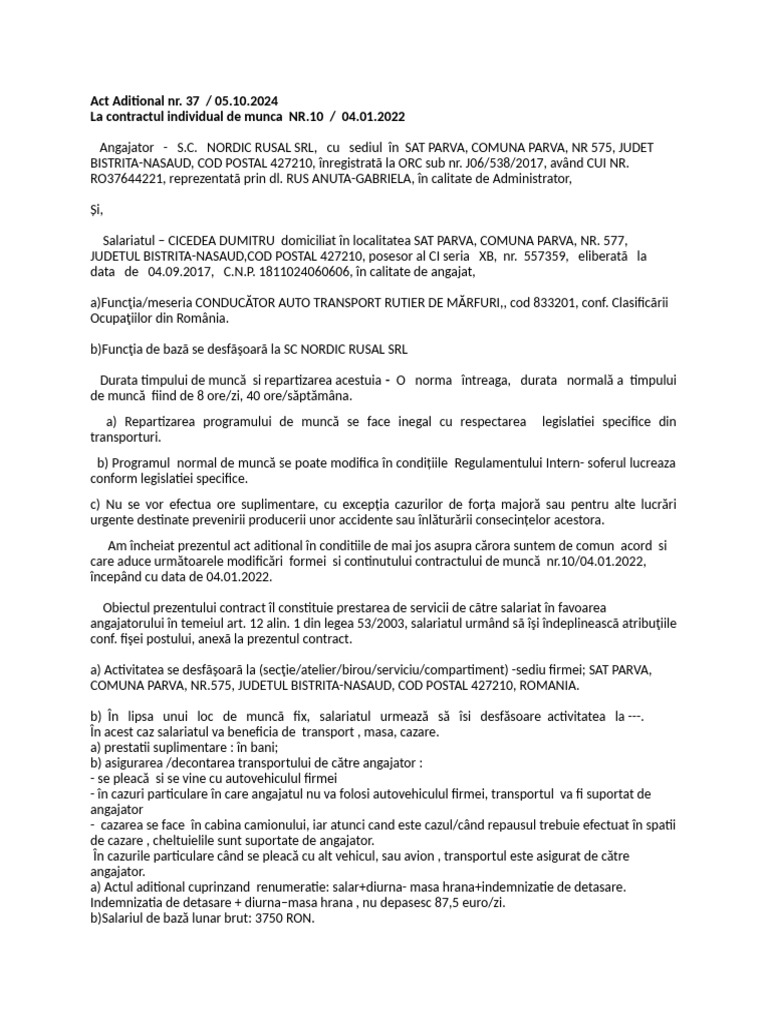 Act Aditional PT C - M Vechi-4 | PDF