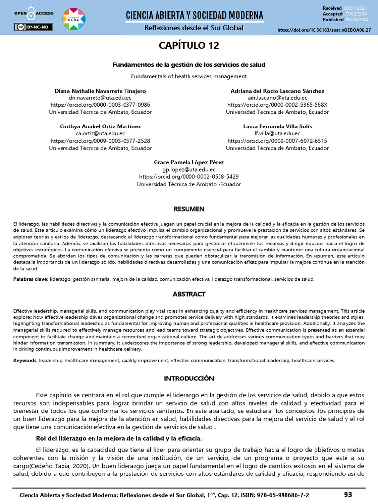 Fundamentals+of+health+services+management CAP12 | PDF