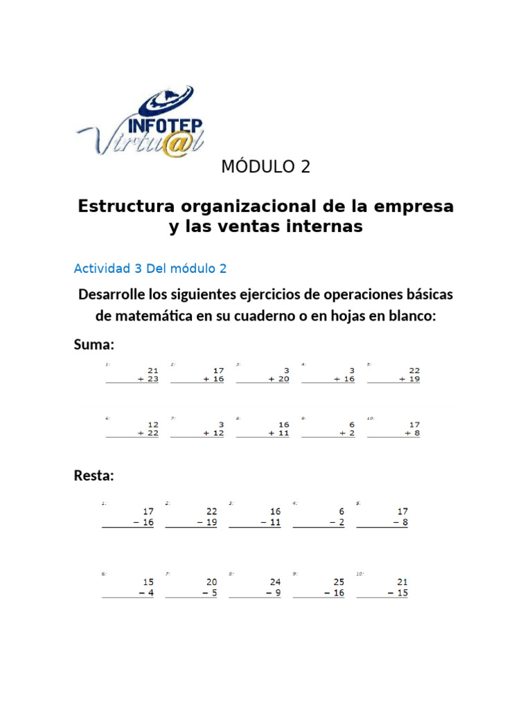 Actividad 3 Módulo 2 ACT | PDF