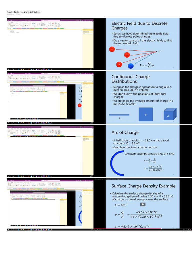 Week 3 Continuous Charge Distributions | PDF