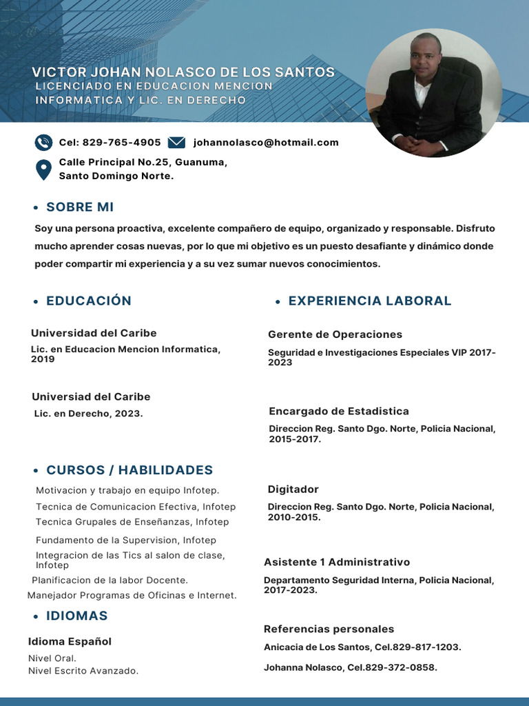 Curriculum en PDF Victor Nolasco - Actualizado | PDF