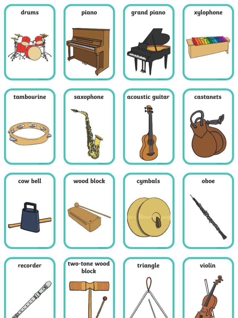 Musical-Instrument-Flashcards Ver 7 | PDF