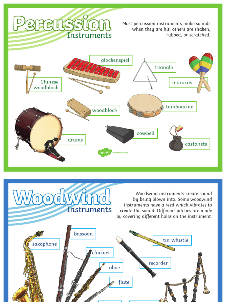Musical Instrument Families Posters - Ver - 1 | PDF
