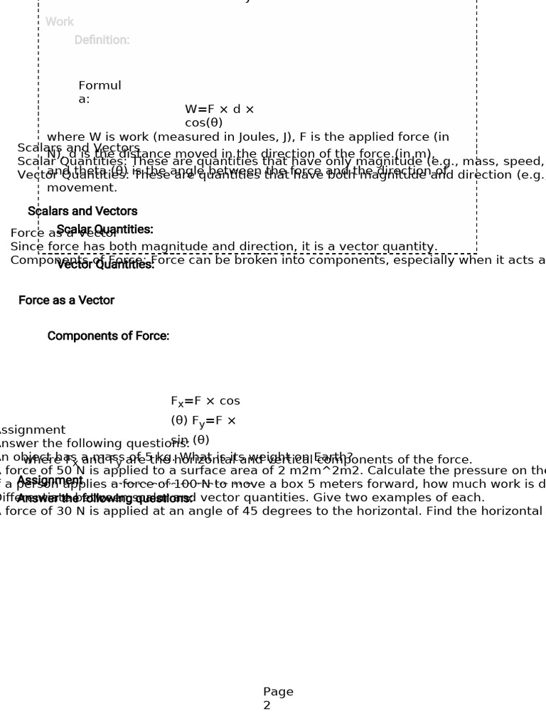 Physics Topic 2 PG2 With Assignment 1 | PDF
