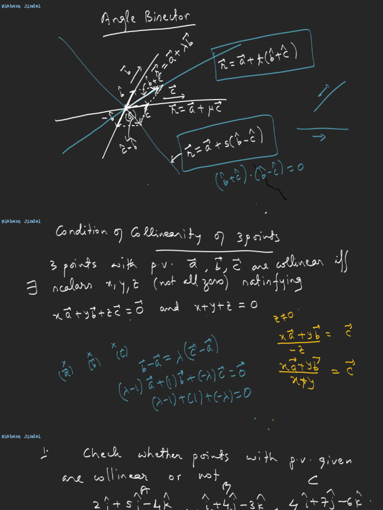 Vector 3 D L 02 Class Notes Nj 247 Pdf